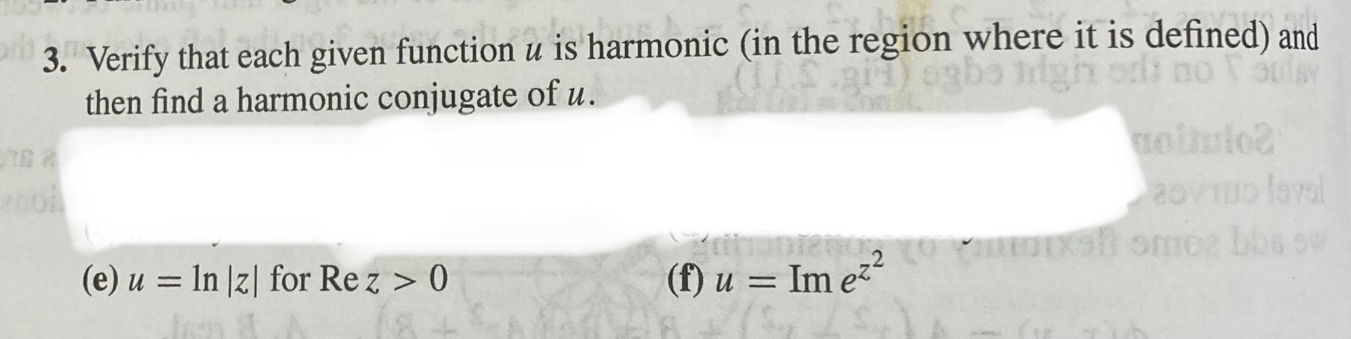 Solved 3. Verify that each given function u is harmonic (in | Chegg.com