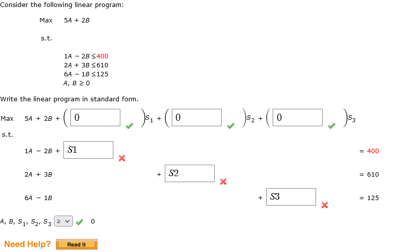 Solved Consider The Following Linear Program Max S T