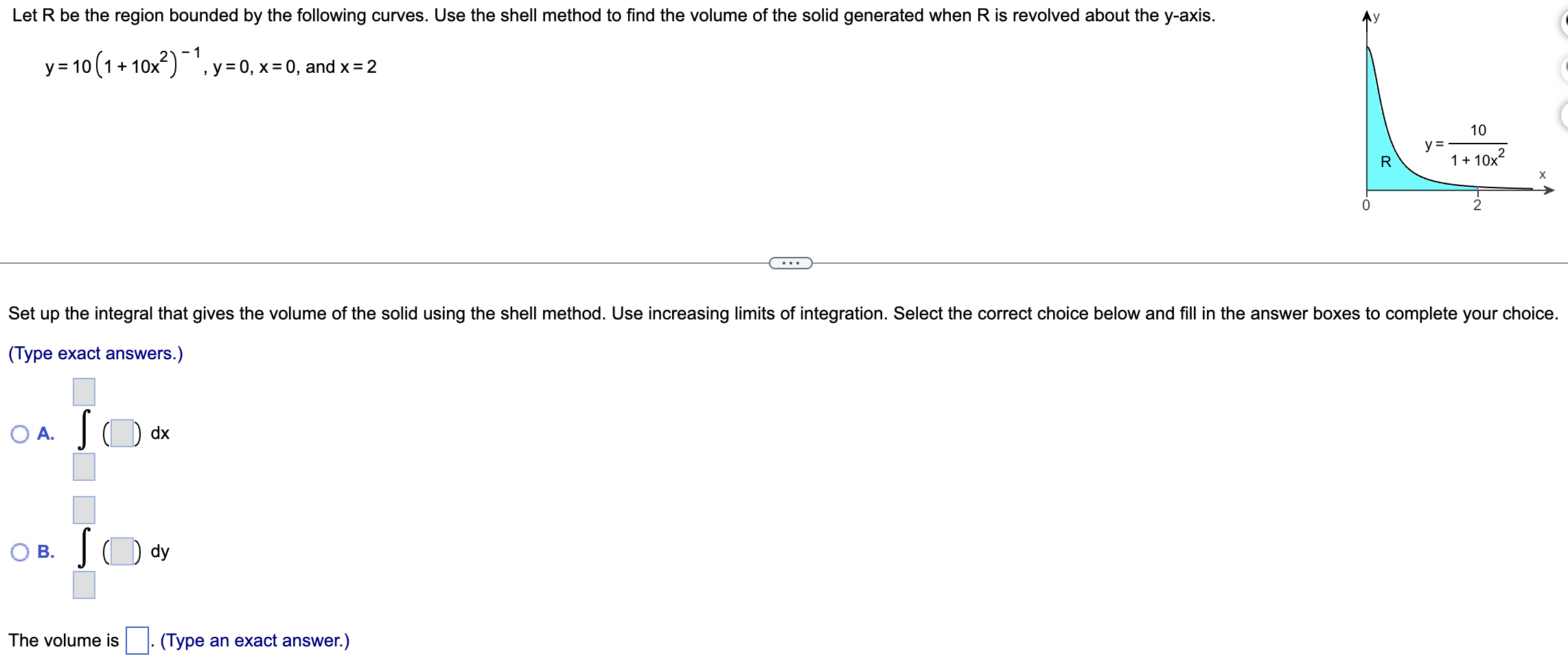 Solved Let R ﻿be the region bounded by the following curves. | Chegg.com