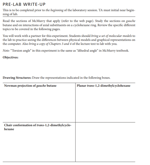 Solved PRE-LAB WRITE-UP This is to be completed prior to the | Chegg.com