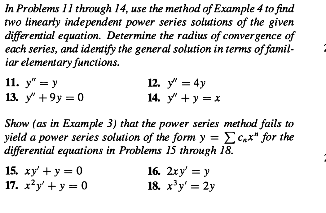 Solved In Problems 11 through 14, use the method of Example | Chegg.com