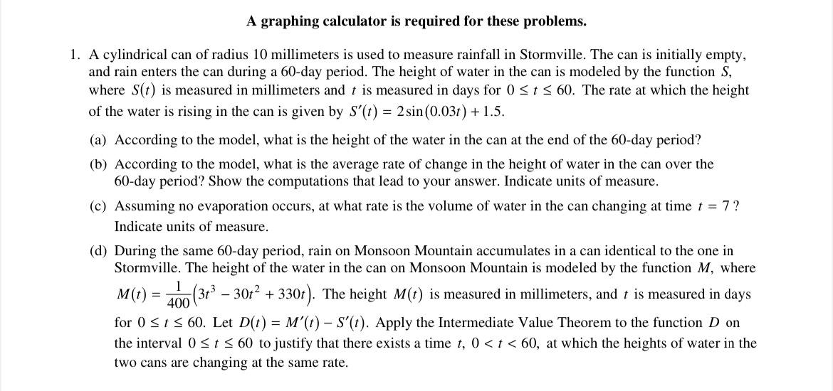 Solved A graphing calculator is required for these problems. | Chegg.com
