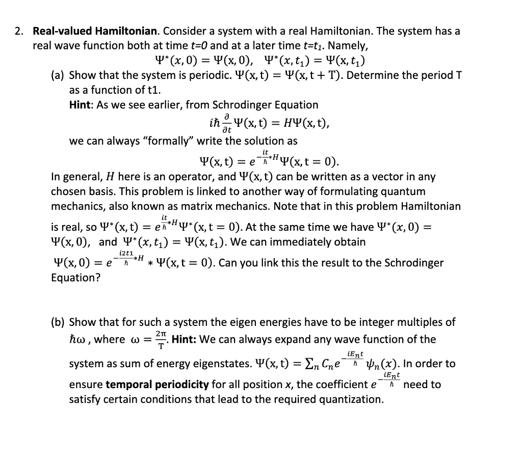Solved al wave function both at time t=0 and at a later time | Chegg.com