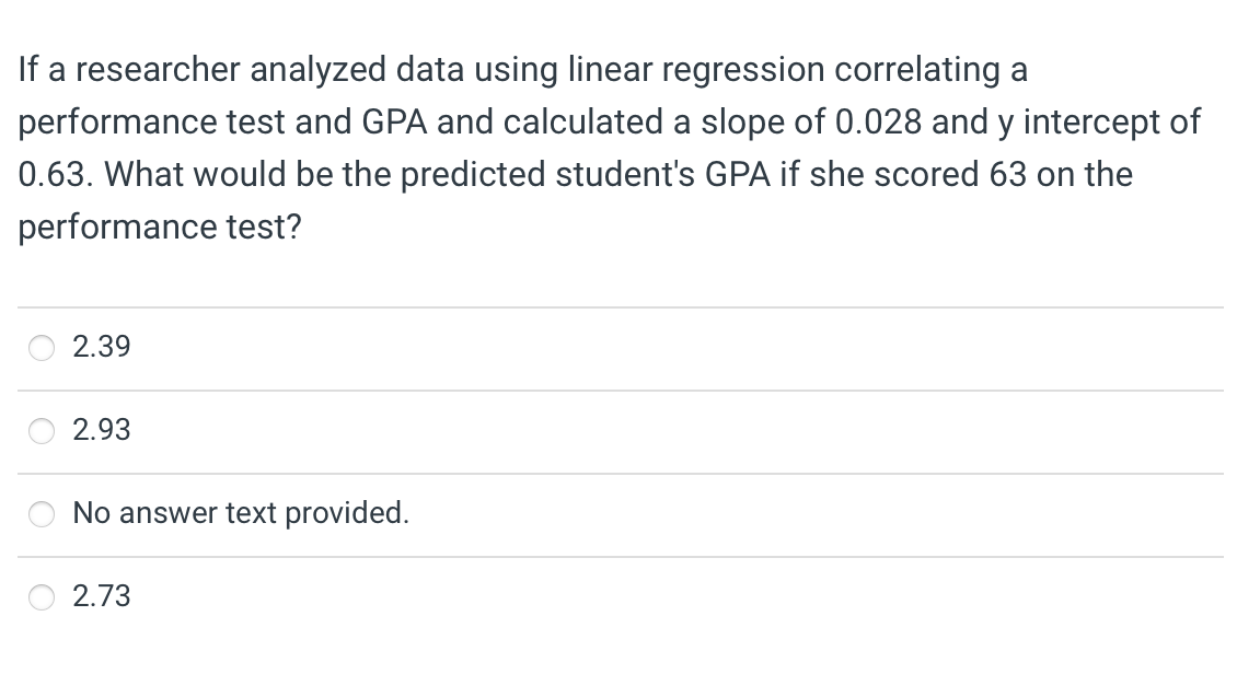 Solved If a researcher analyzed data using linear regression | Chegg.com