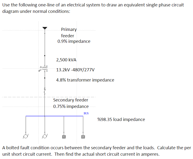 Solved Use the following one-line of an electrical system to | Chegg.com