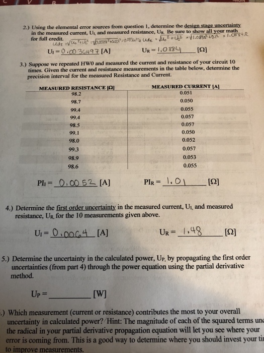Solved Determine uncertainty in Calculator power, UP, Buy | Chegg.com