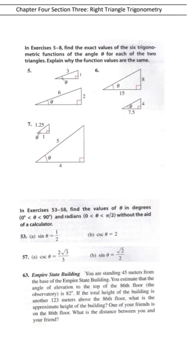 Chapter Four Section Three: Right Triangle | Chegg.com