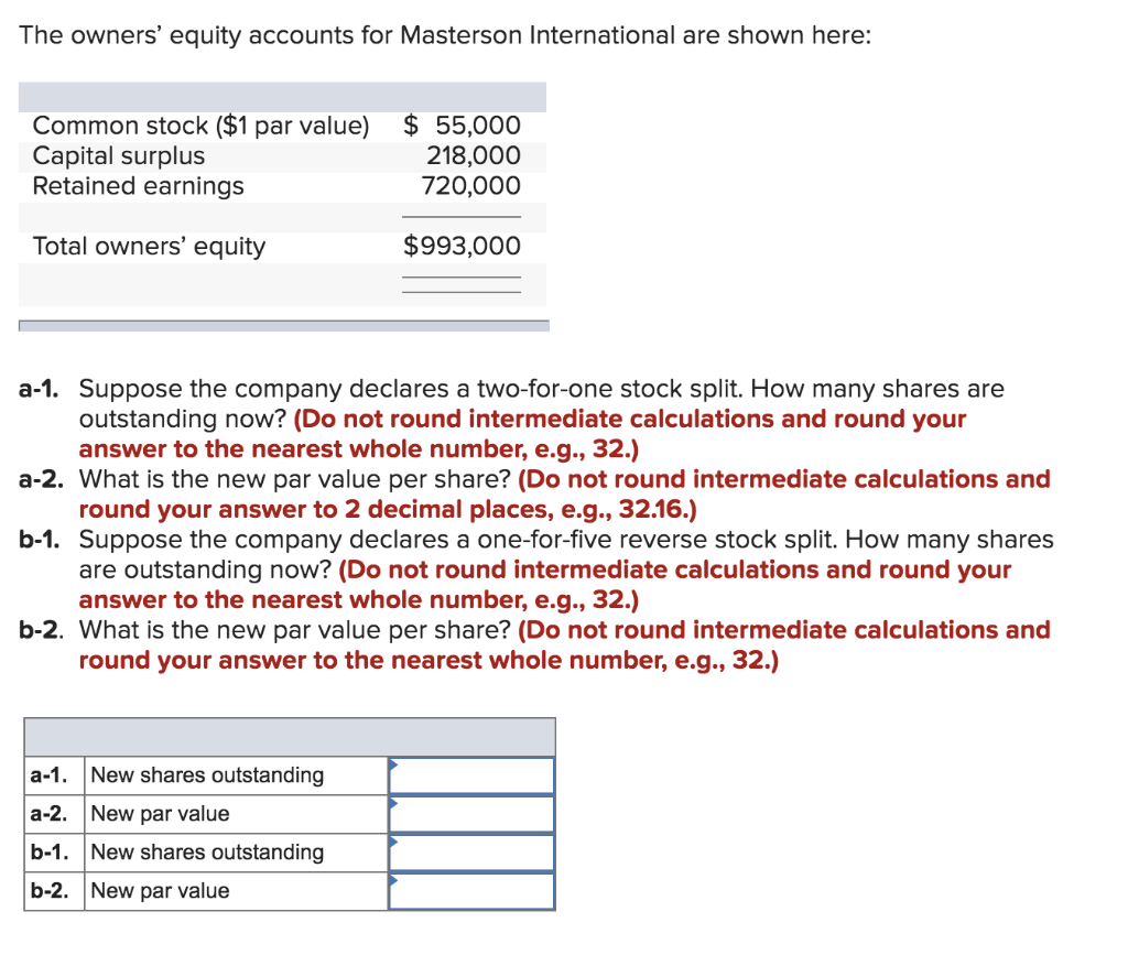 Solved The owners' equity accounts for Masterson | Chegg.com