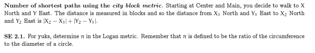 Number of shortest paths using the city block metric. | Chegg.com