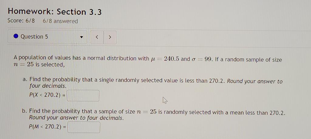 Solved A population of values has a normal distribution with | Chegg.com