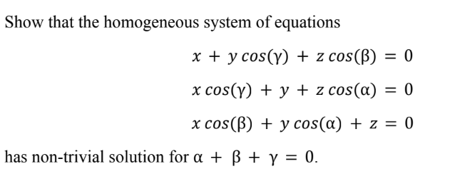 Solved Show that the homogeneous system of | Chegg.com