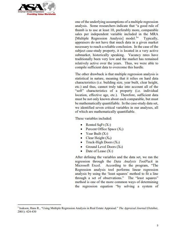 Read the case study "Multiple Regression Analysis A | Chegg.com