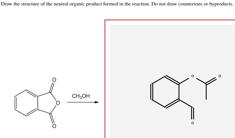 Solved Draw the structure of the neutral organic product | Chegg.com