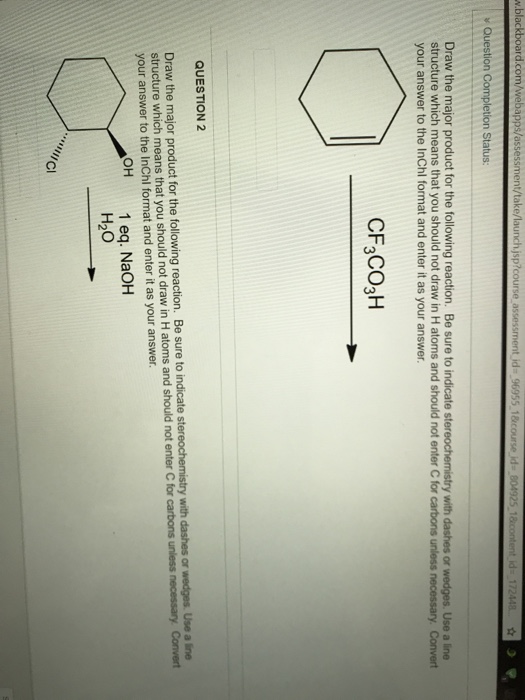 Solved Question Completion Status Draw The Major Product 