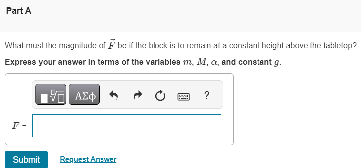 Solved A wedge with mass M rests on a frictionless | Chegg.com