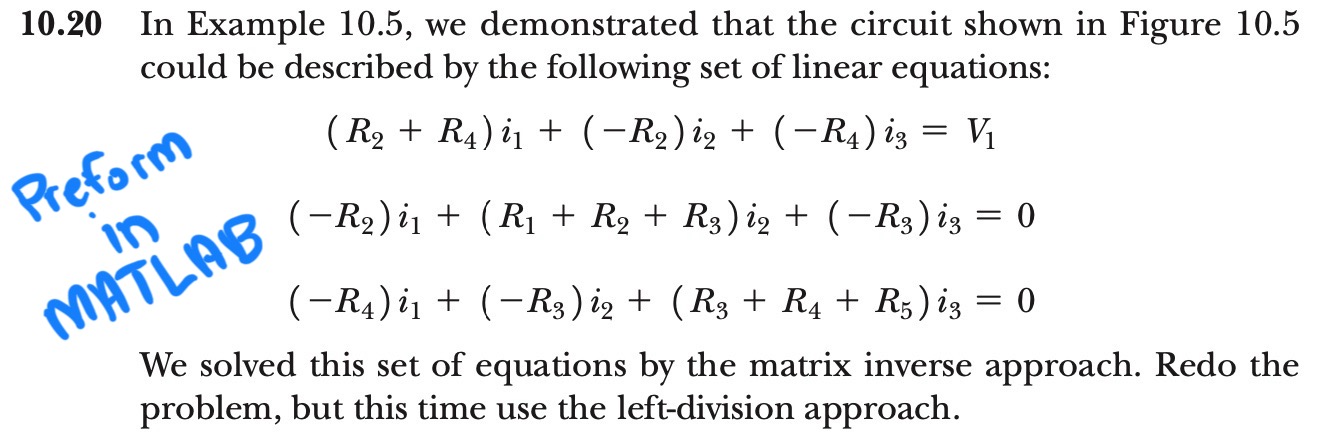 Solved 10.20 ﻿In Example 10.5, ﻿we demonstrated that the | Chegg.com