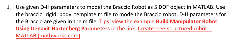 Solved Use given D-H parameters to model the Braccio Robot | Chegg.com
