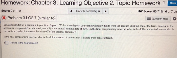 Solved Homework: Chapter 3. Learning Objective 2. Topic | Chegg.com