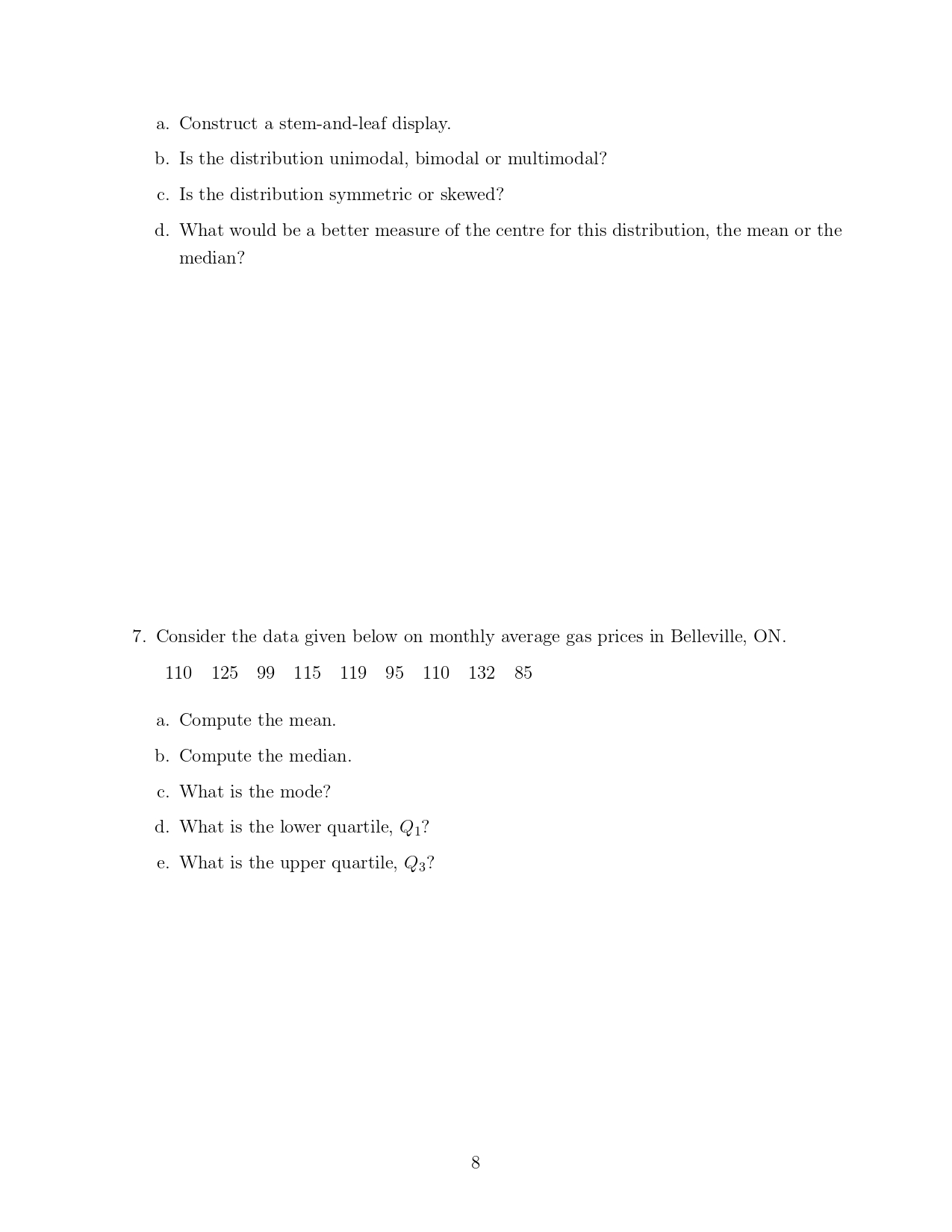 d. Explain any differences in your answers to a, b, | Chegg.com