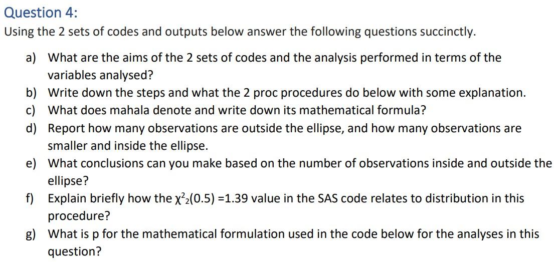 Solved Using the 2 sets of codes and outputs below answer | Chegg.com