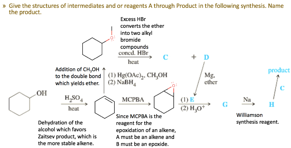 Solved » Give the structures of intermediates and or | Chegg.com