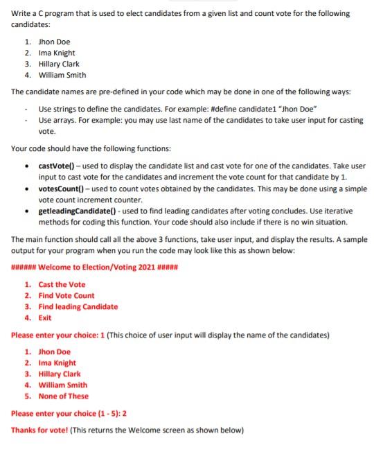 Solved Please write the code in stdio.h using printf and | Chegg.com