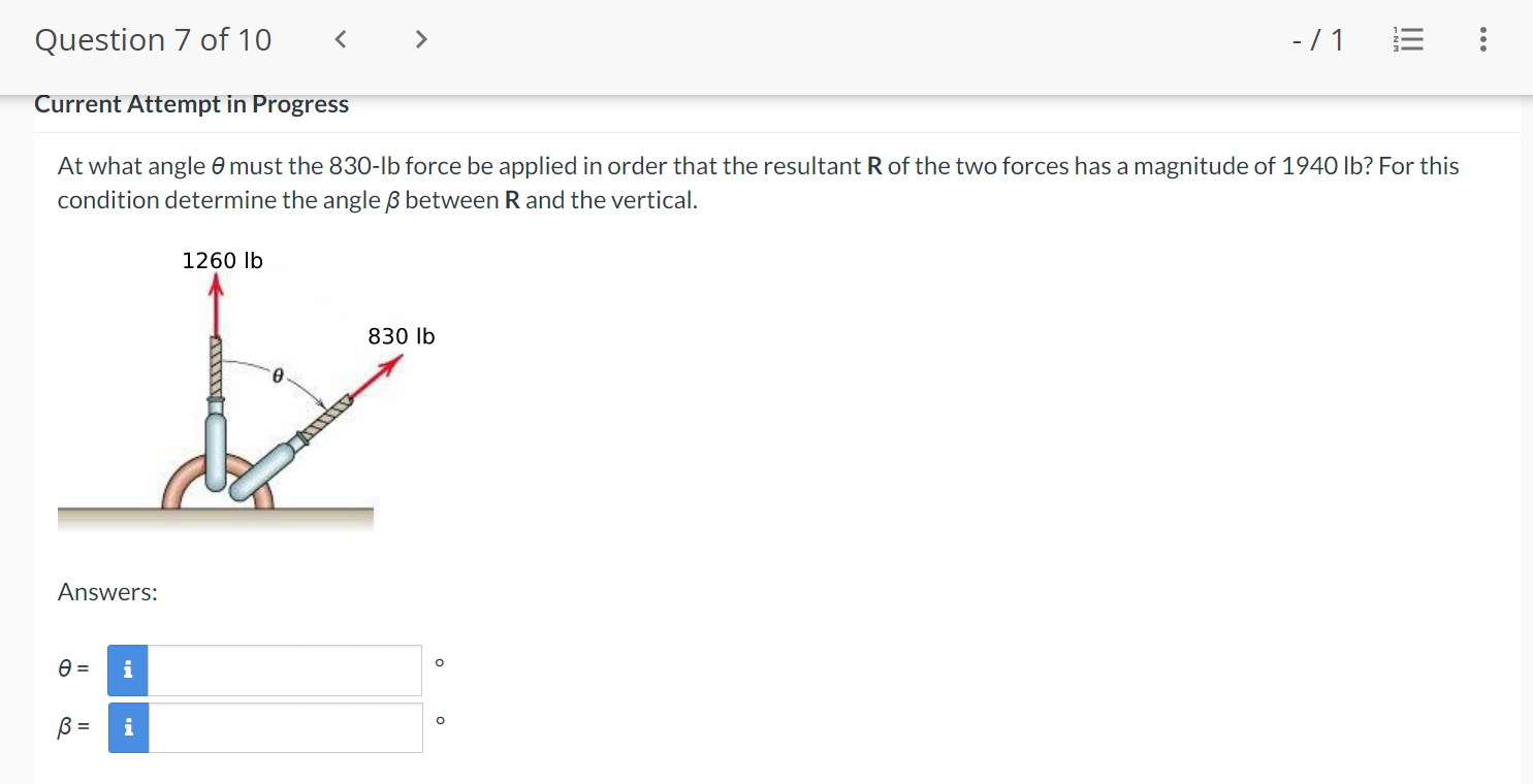 Solved At what angle θ must the 830-Ib force be applied in | Chegg.com