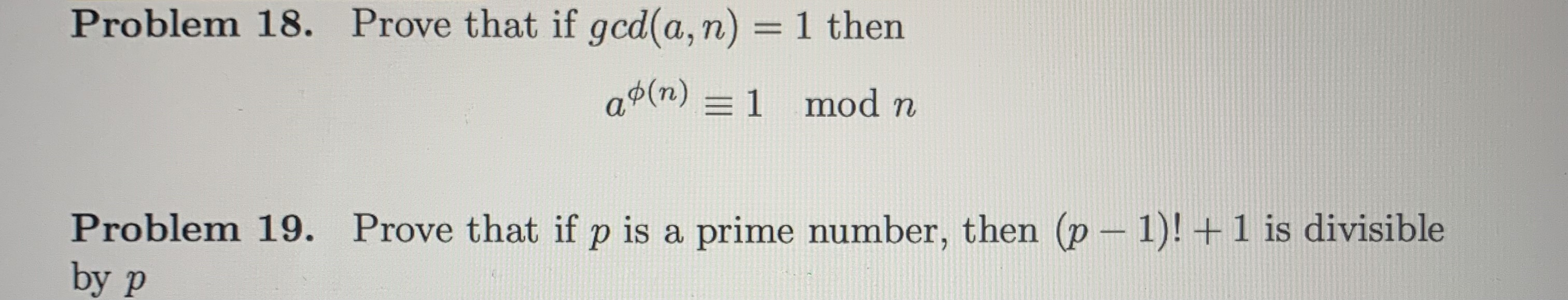 Solved Problem 18. ﻿Prove that if gcd(a,n)=1 | Chegg.com