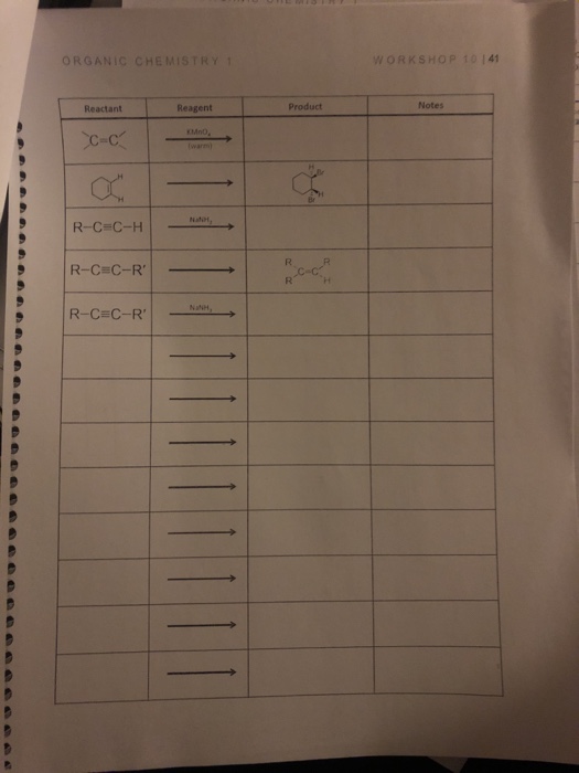 Solved fill in the missing reactants, reagents and products | Chegg.com