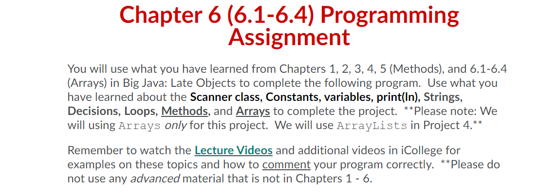 Solved Ch. 6.1-6.4 Programming Assignment Some Please Please | Chegg.com