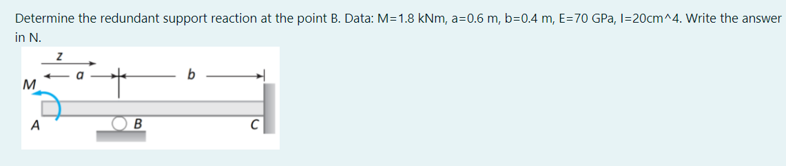 Solved Determine the redundant support reaction at the point | Chegg.com
