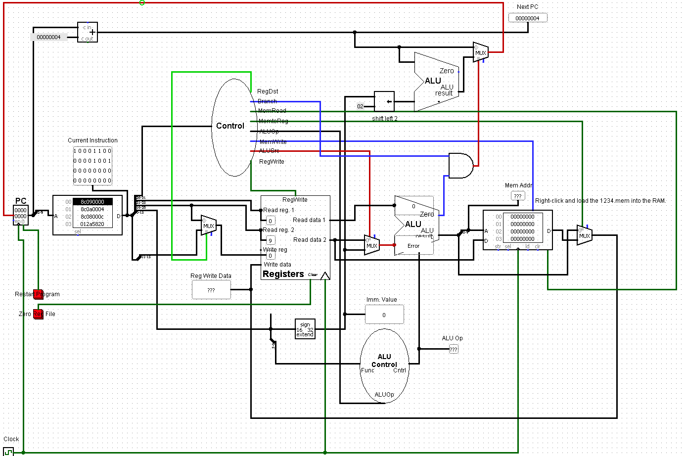 Solved Using Logisim, I am having red wires/errors trying to | Chegg.com