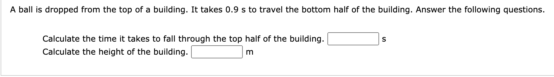 Solved A ball is dropped from the top of a building. It | Chegg.com
