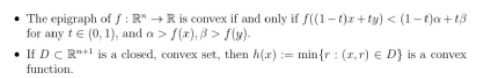 Solved The epigraph of f: R" → R is convex if and only if | Chegg.com