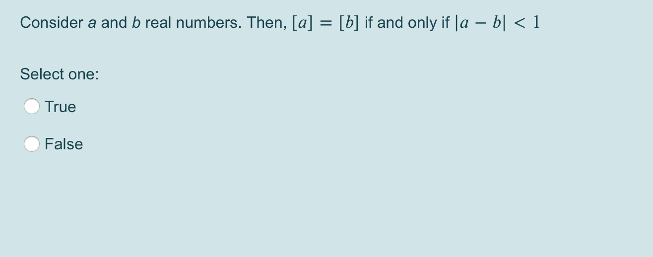 Solved Consider x and y real numbers. Then, {x}={y} if and | Chegg.com