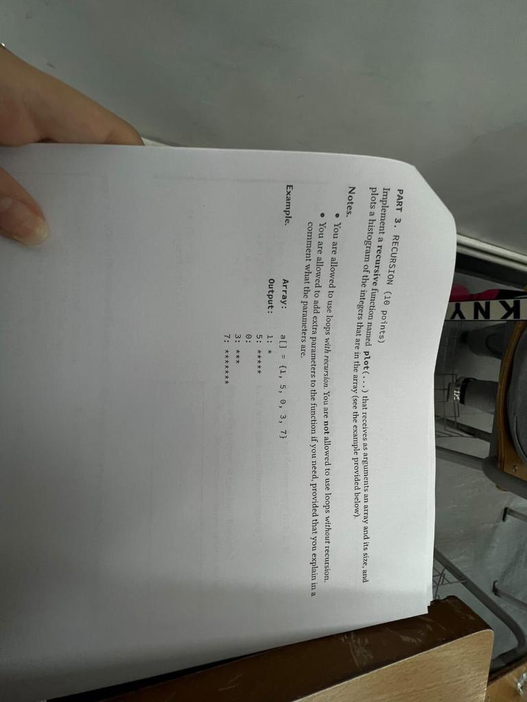 Solved KNY PART 3. RECURSION (10 points) Implement a | Chegg.com Solved KNY PART 3. RECURSION (10 points) Implement a | Chegg.com