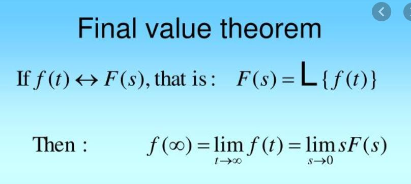 Solved Does the final value theorem in control theory apply | Chegg.com