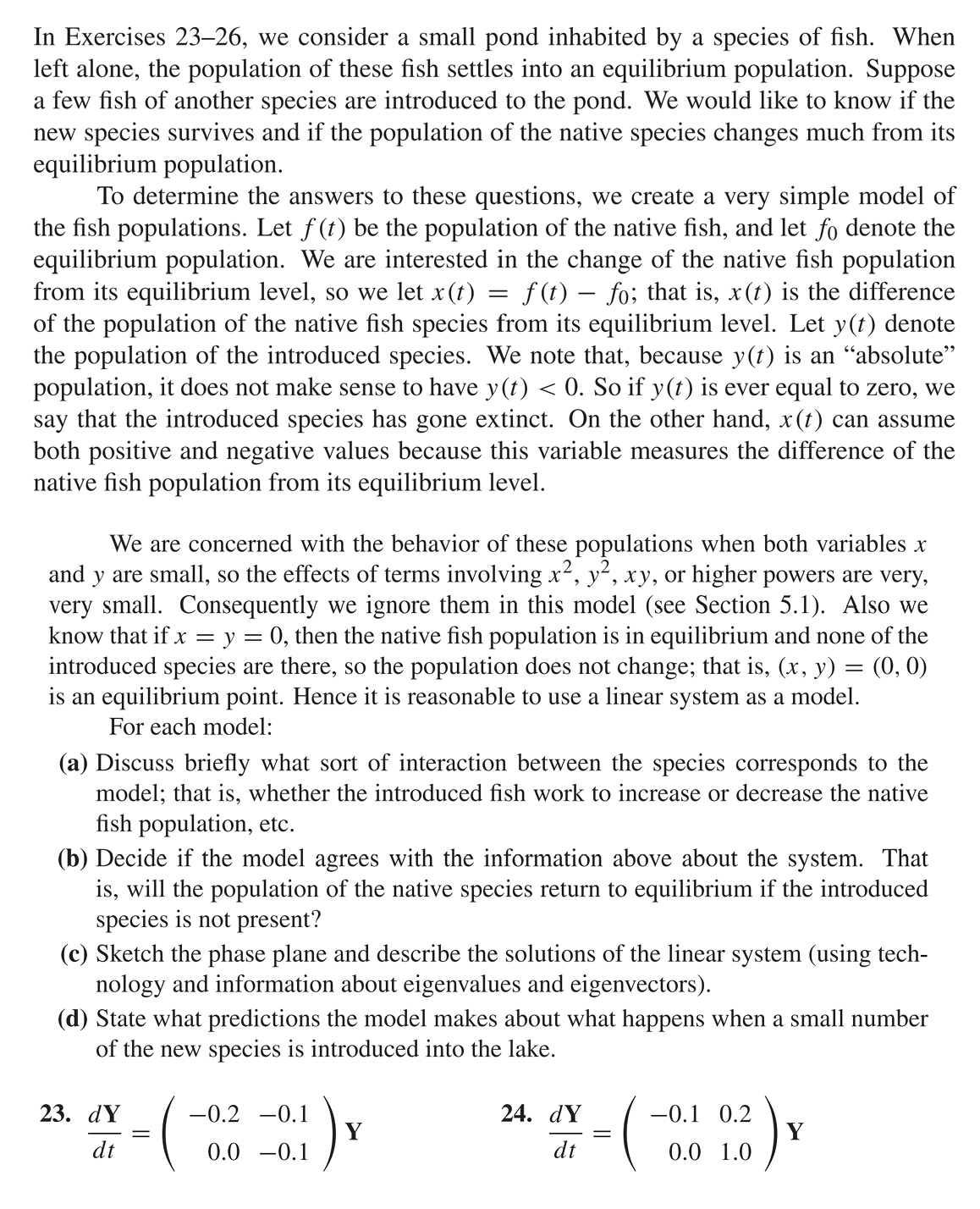 Solved In Exercises 23-26, ﻿we consider a small pond | Chegg.com