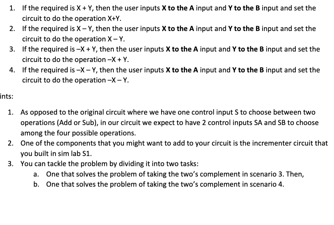 The Add/Sub circuit you studied in practice problem | Chegg.com