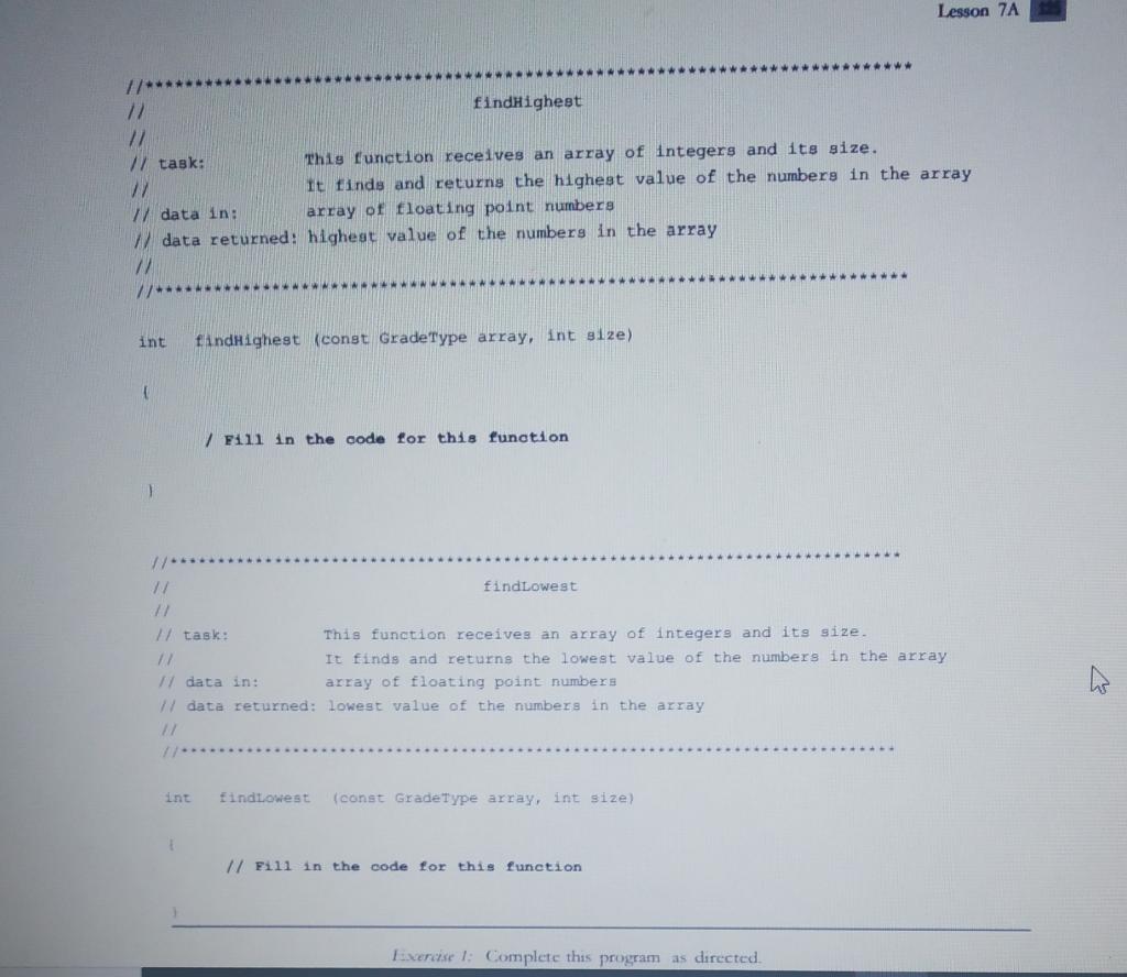 Solved #include using namespace std; typedef int Grade Type | Chegg.com