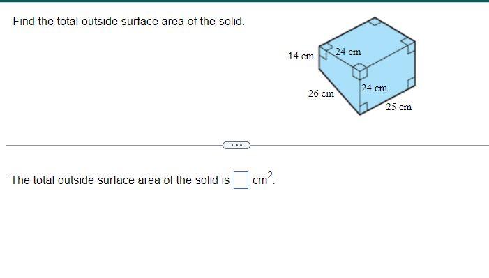 Solved Find the total outside surface area of the solid. 22' | Chegg.com