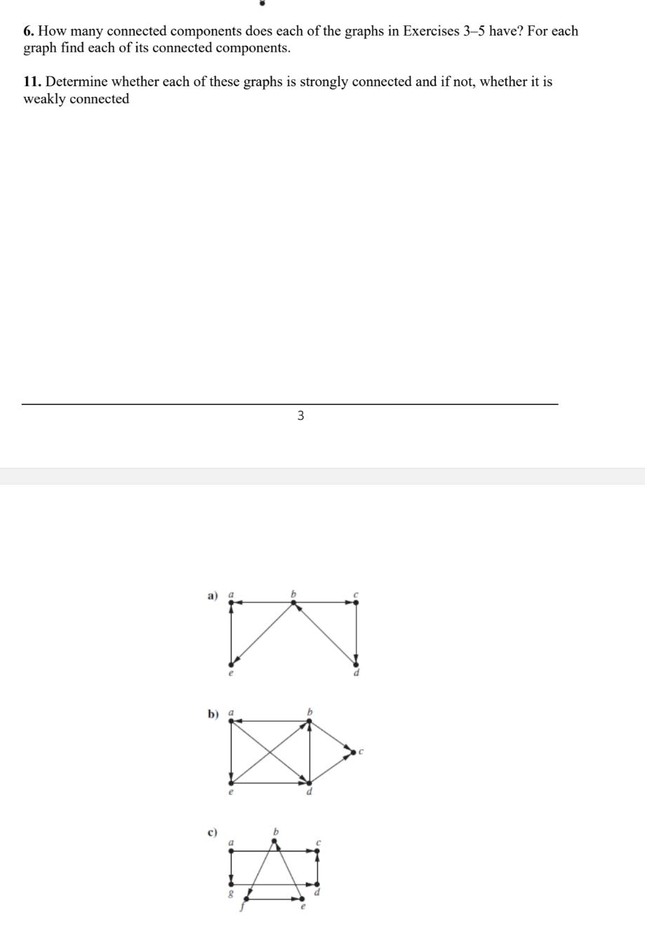 Solved Connectivity (From Rosen's book - Exercises (Pages | Chegg.com