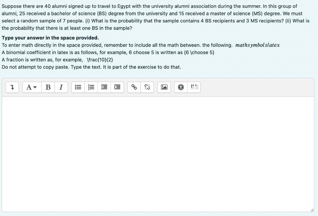 Solved Suppose there are 40 alumni signed up to travel to | Chegg.com
