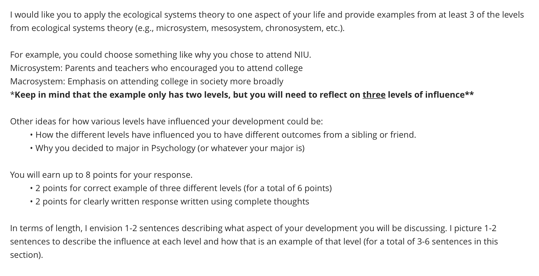 Solved I would like you to apply the ecological systems | Chegg.com