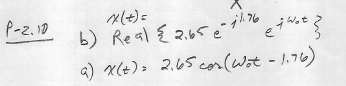 Solved P-2.10 Define x(t) as x(t) = 3 cos(@t – „T) + cos(wt) | Chegg.com
