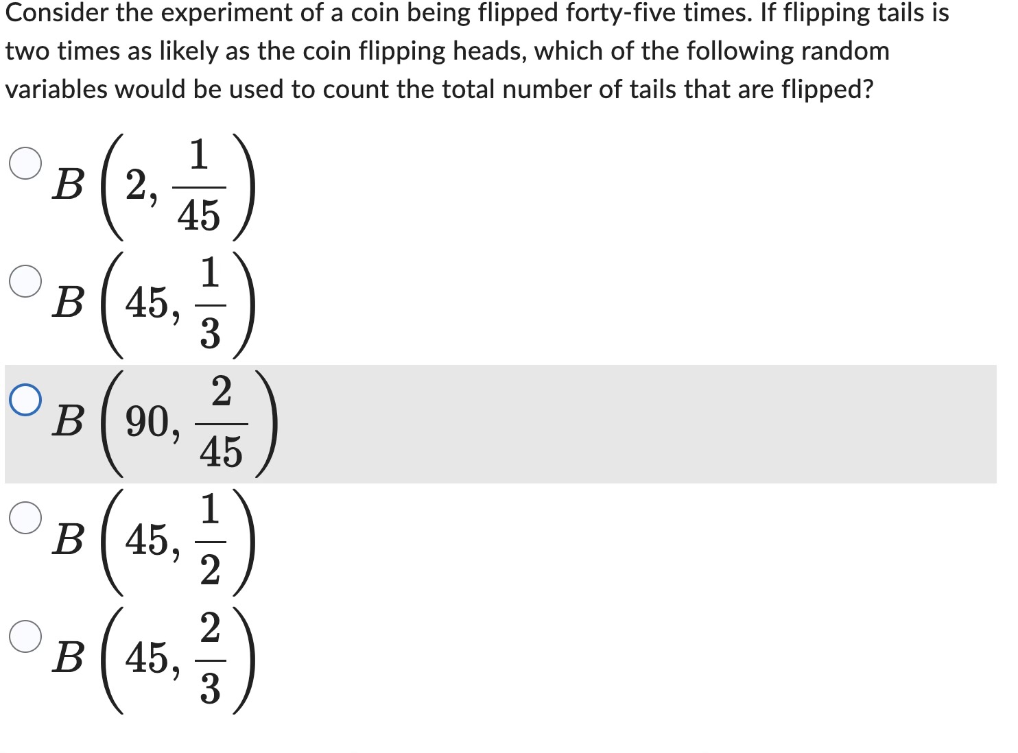 Solved Consider the experiment of ﻿a coin being flipped | Chegg.com