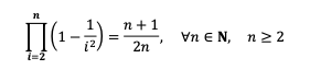 Solved ∏i=2n(1−i21)=2nn+1 | Chegg.com