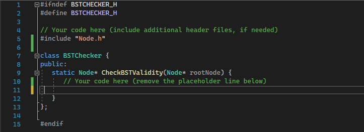Solved Need help to build a CheckBSTValidity() | Chegg.com