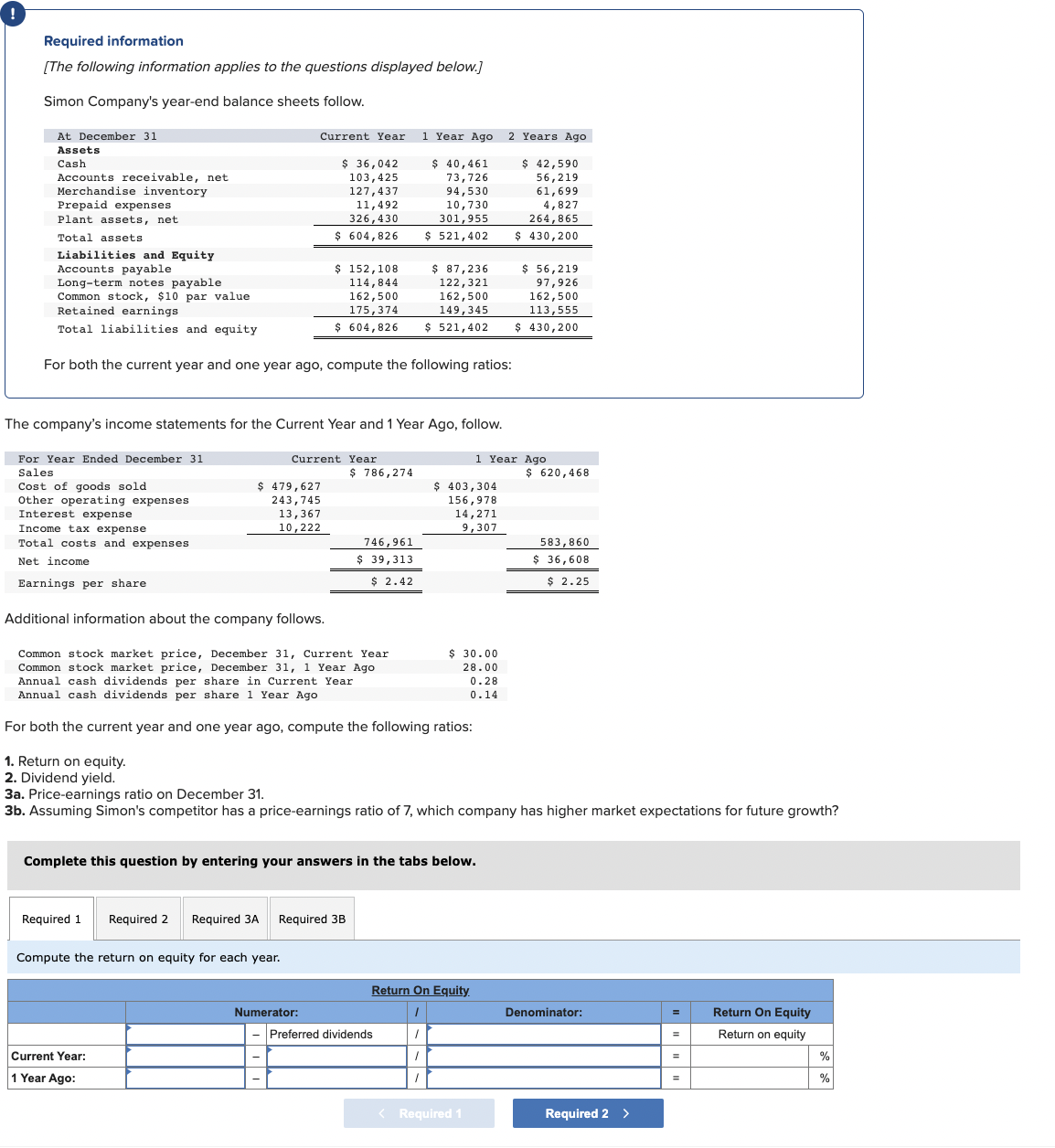 Solved Compute the dividend yield for each year. Note: | Chegg.com