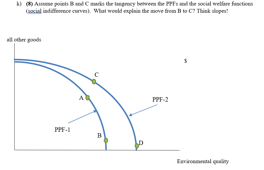 Solved k) (8) Assume points B and C marks the tangency | Chegg.com